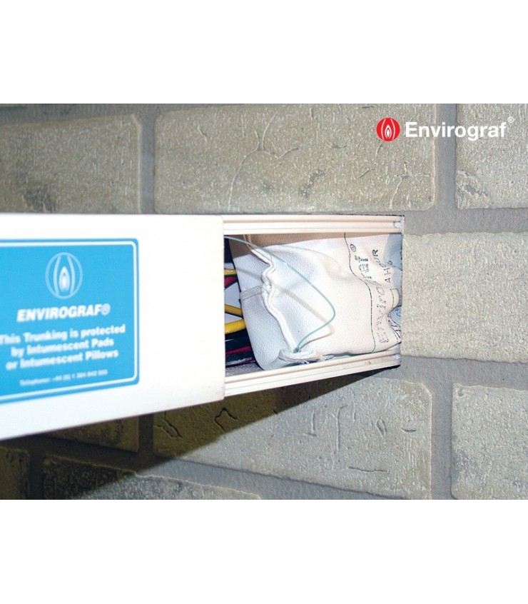 Envirograf Intumescent Trunking Pillows providing up to 4 hour protection