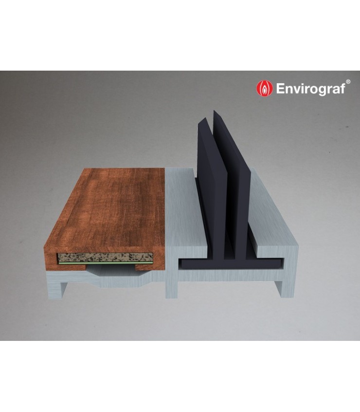 Envirograf Rebated Intumescent Fire and Smoke Seals with Aluminium Holder